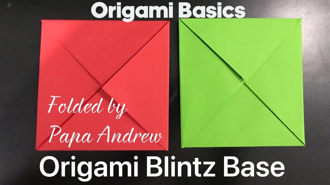 Papa Andrew membuat Origami Blintz Base | How to make an Origami Blintz ...