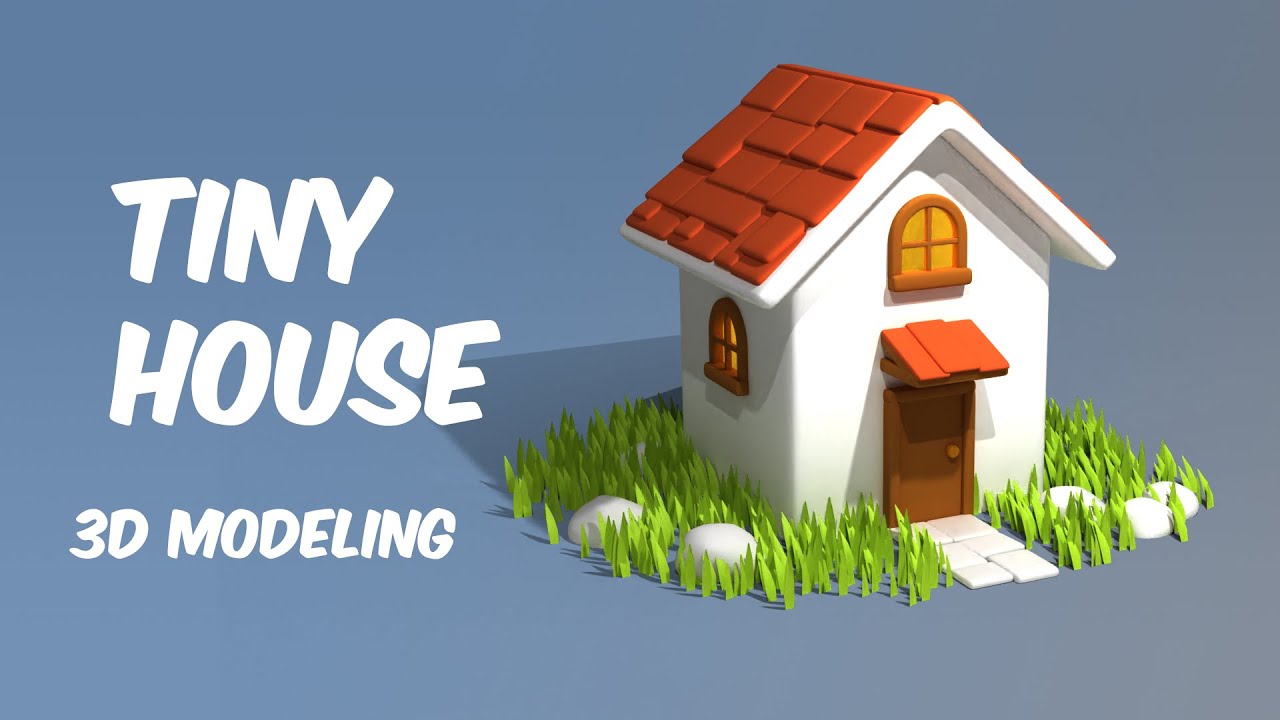 Model a Tiny Cartoon House in Blender - YouTube