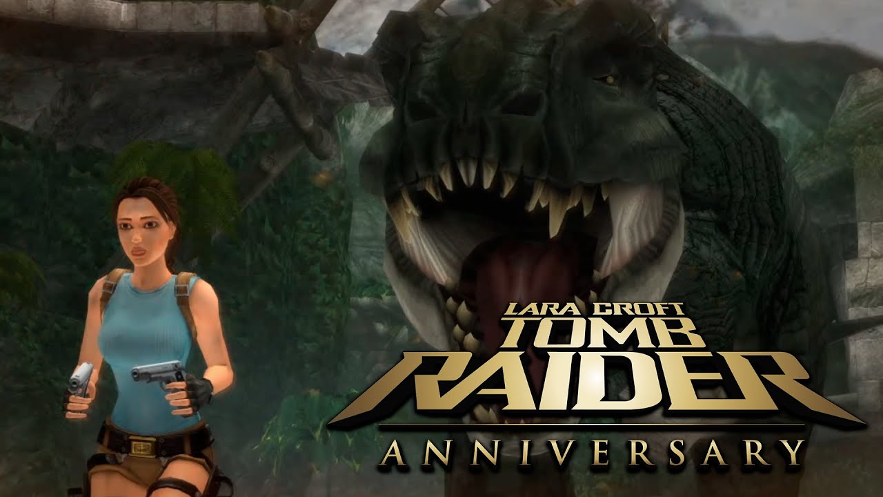 Tomb Raider Anniversary 2# Тираннозавр босс??? - YouTube