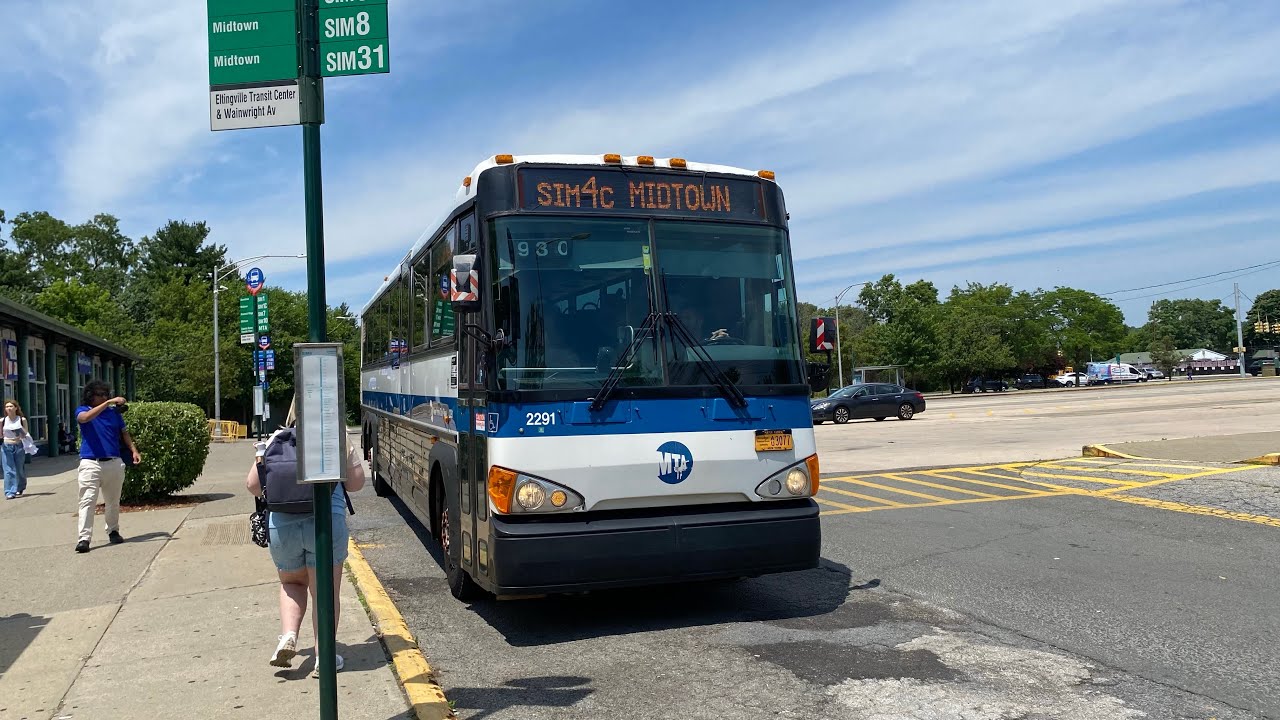 MTA NYCT: 2013 MCI D4500CT #2291 on the SIM4C - YouTube