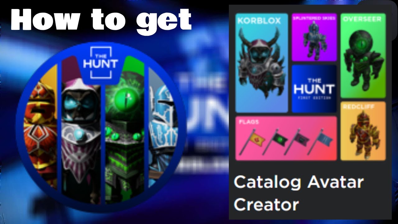 How To Get “The Hunt” Badge In Catalog Avatar Creator | Roblox - YouTube