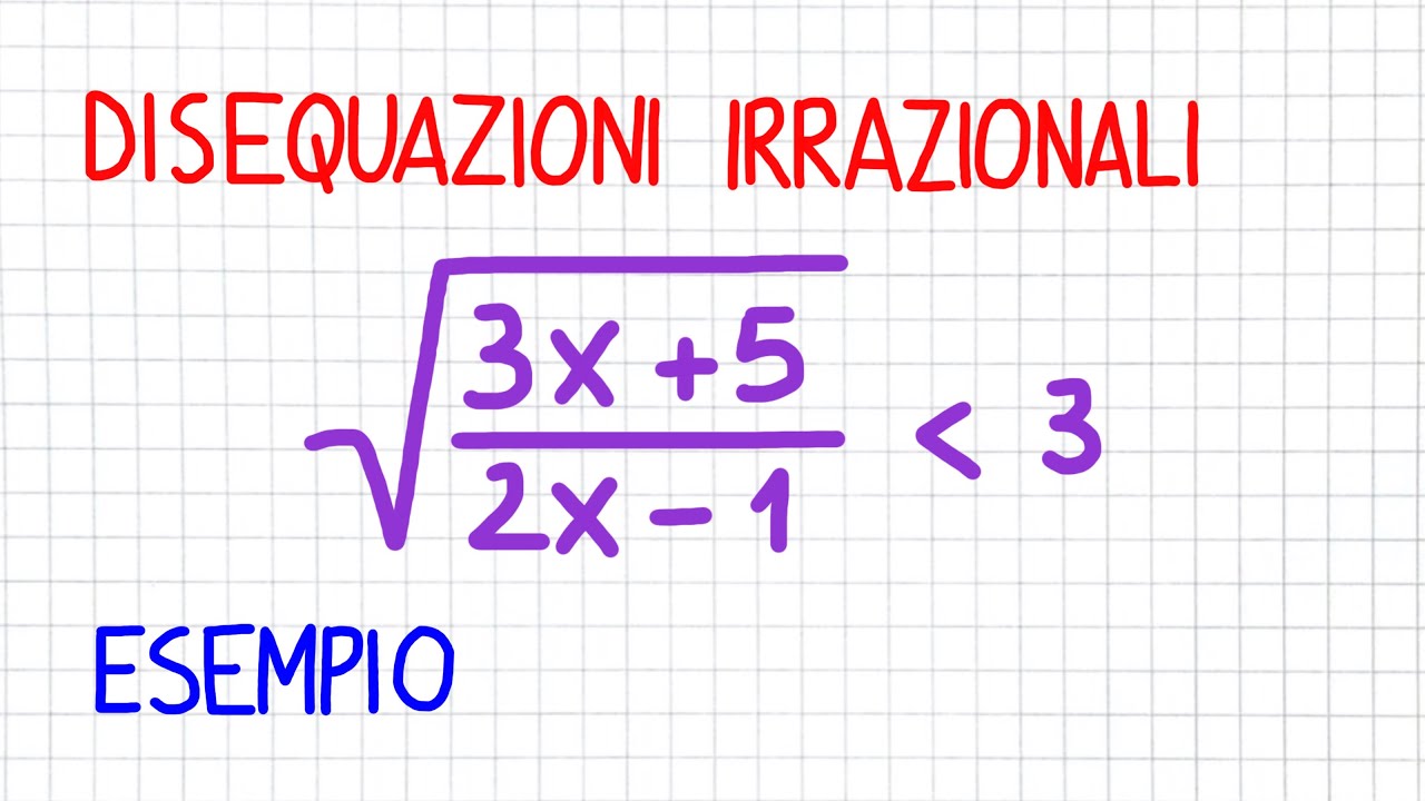 DISEQUAZIONI IRRAZIONALI Esercizio EZ41 YouTube