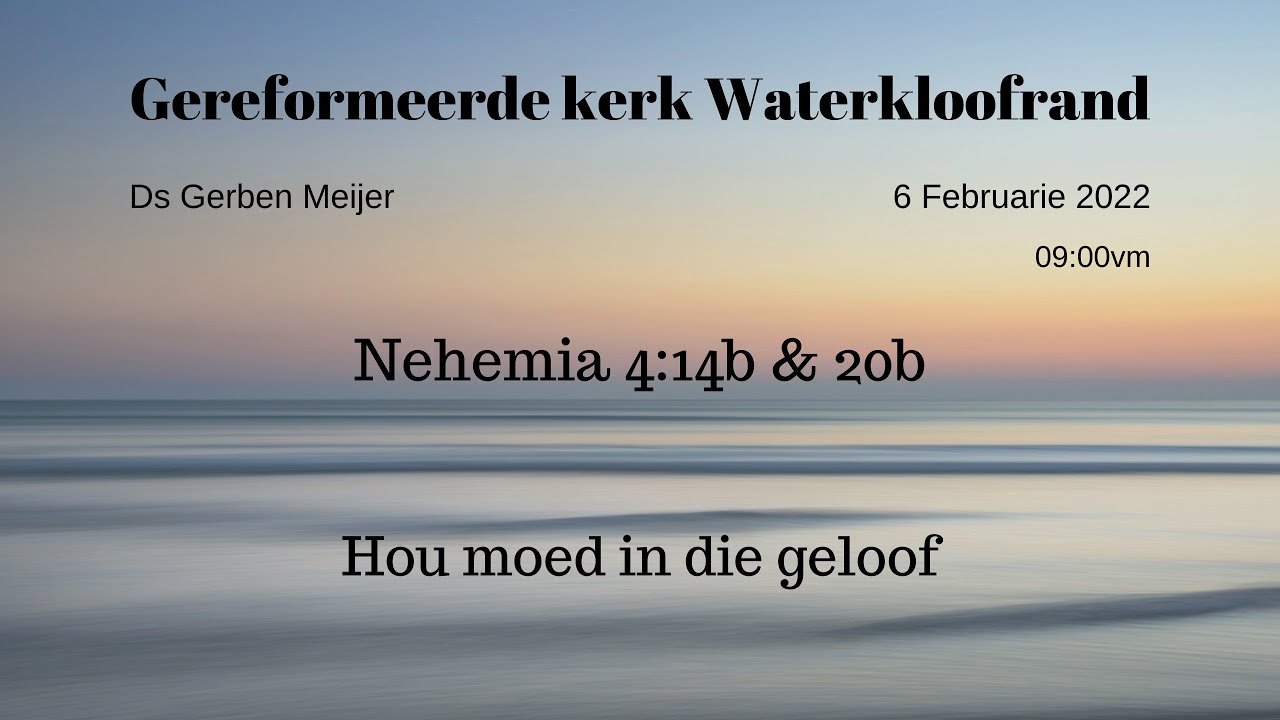 Hou moed in die geloof - Gereformeerde Kerk Waterkloofrand - YouTube
