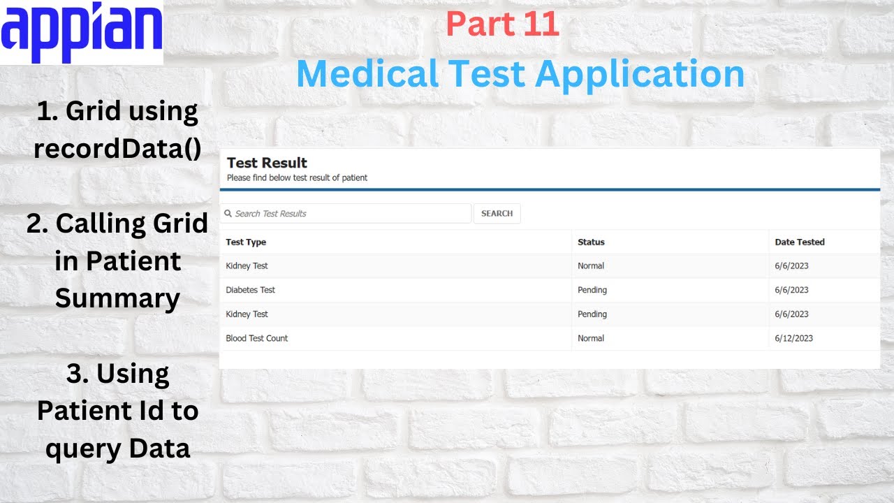 11. Test Result Grid of Patients | Using Record Data to configure Grid ...