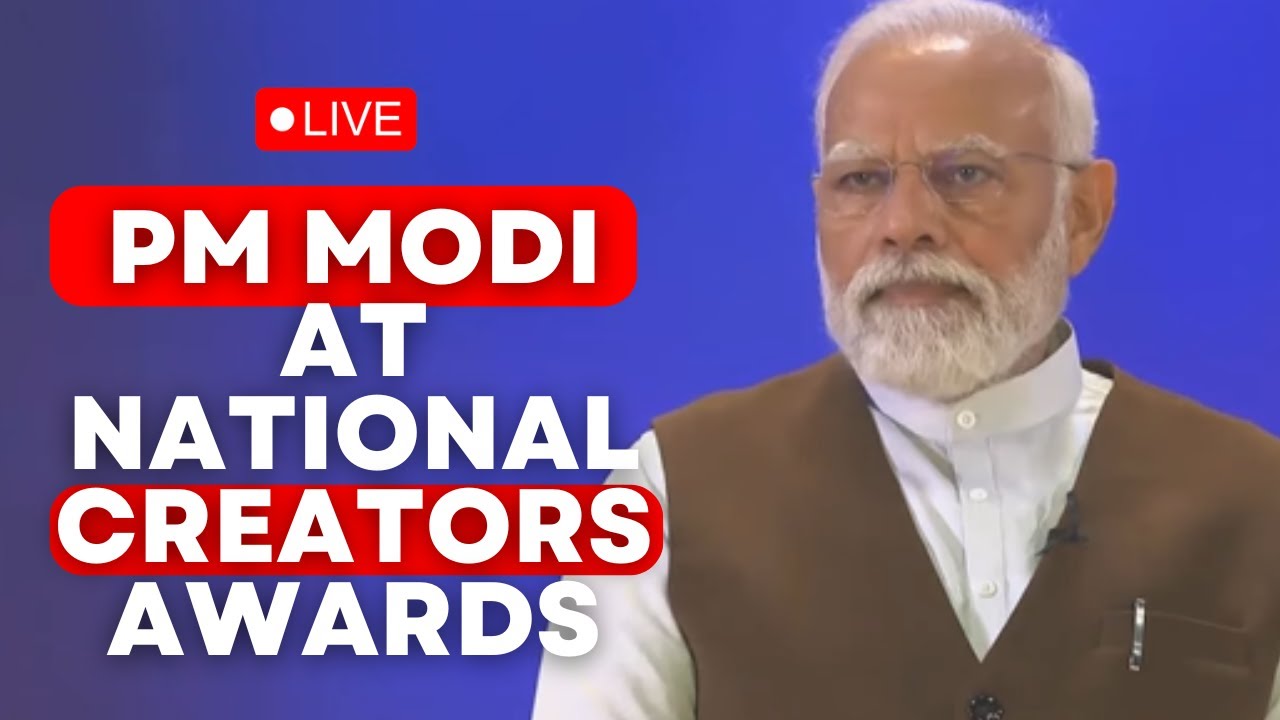 PM Modi Live | National Creators Awards 2024 | Bharat Mandapam | Social ...