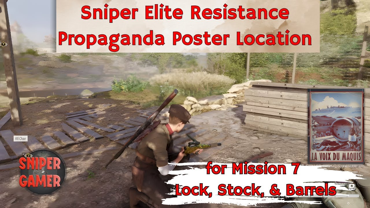 Propaganda Poster Location for Sniper Elite Resistance - Mission 7 Lock ...