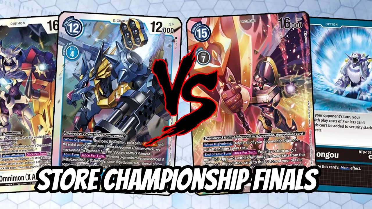 MetalGarurumonX vs Alphamon Store Championship Finals (Digimon TCG BT10 ...
