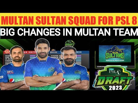Multan Sultan squad for PSL 2023 | Big changes in Multan Sultan team ...