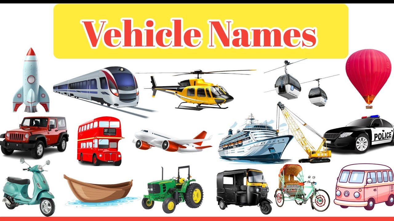 Vehicle Names | Types of Vehicles in English | Vehicles Vocabulary ...