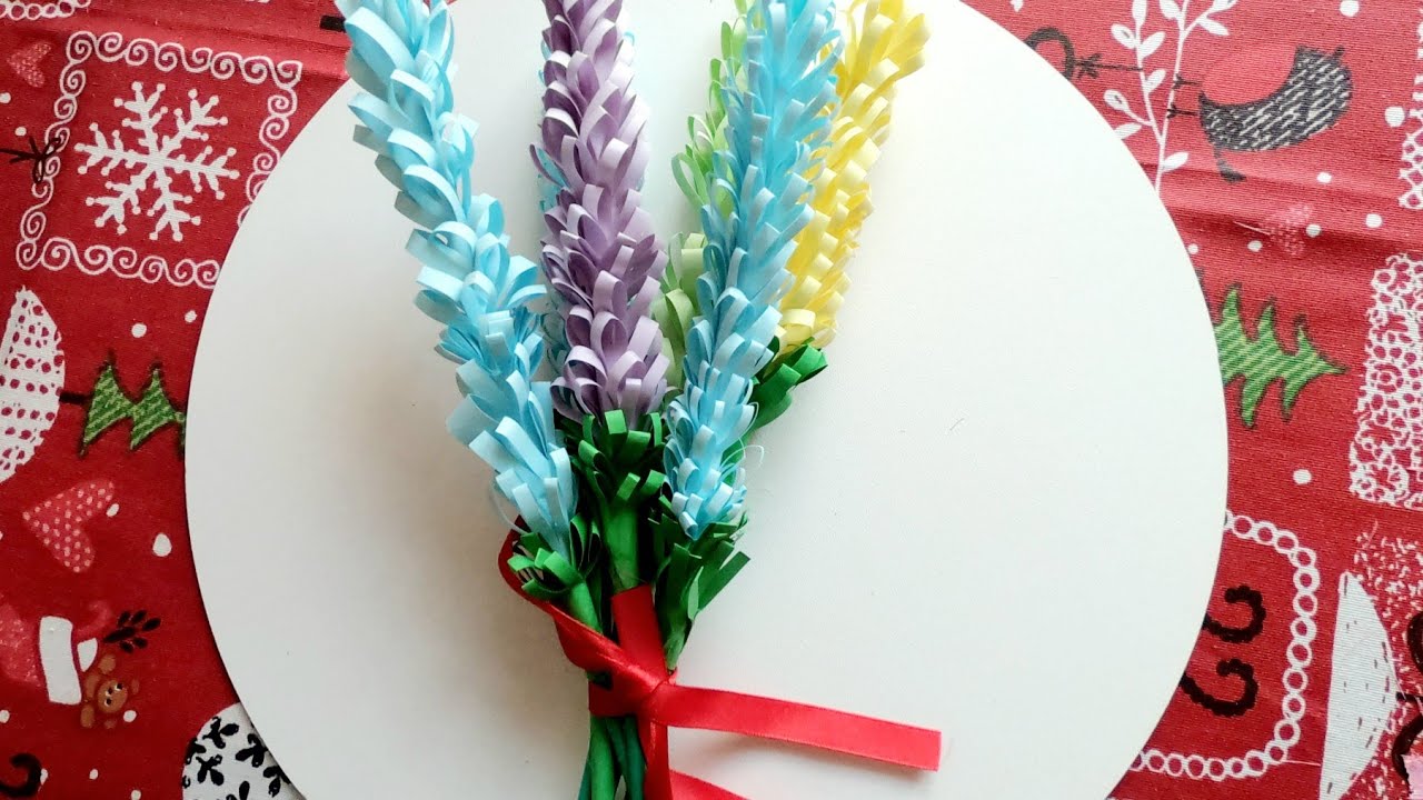 Diy - Cum sa faci un buchet de flori din hartie colorata Cadou de ziua ...