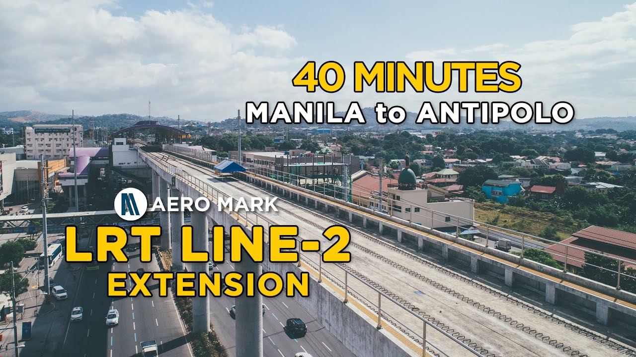 Drone Tour UPDATE on LRT Line-2 EXTENSION - YouTube