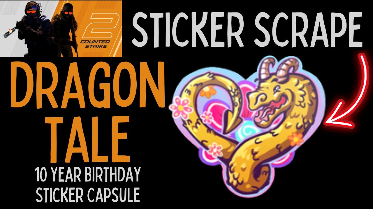 Dragon Tale Sticker Scrape #csgo #csgoskins #csgoinvesting - YouTube