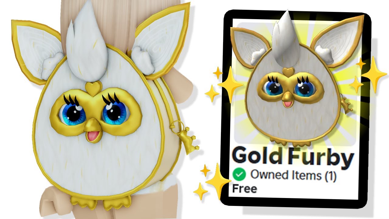 How to Get the FREE Gold Glam FURBY Backpack UGC 🎒 Roblox - YouTube