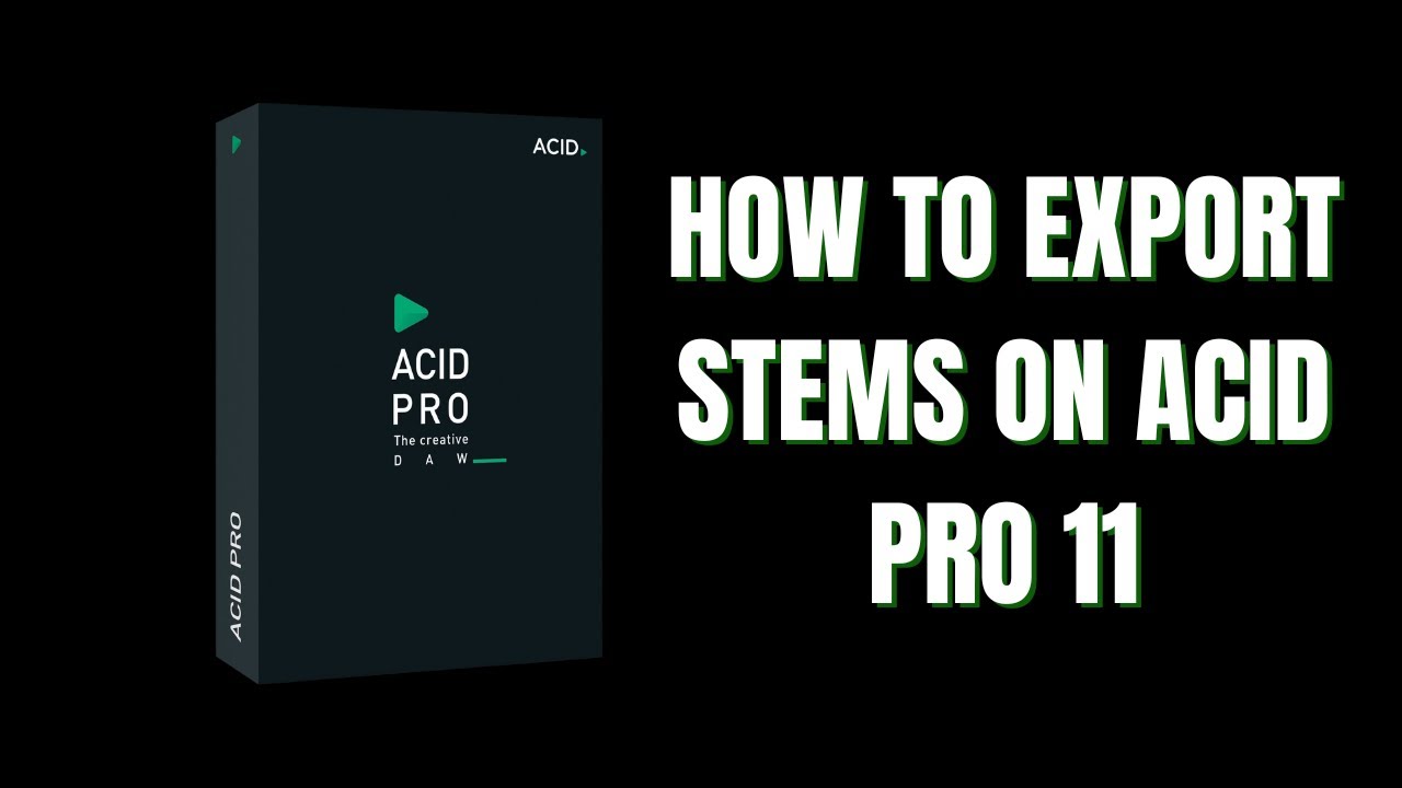 HOW TO EXPORT STEMS USING SONY ACID PRO 11... FINALLY. - YouTube