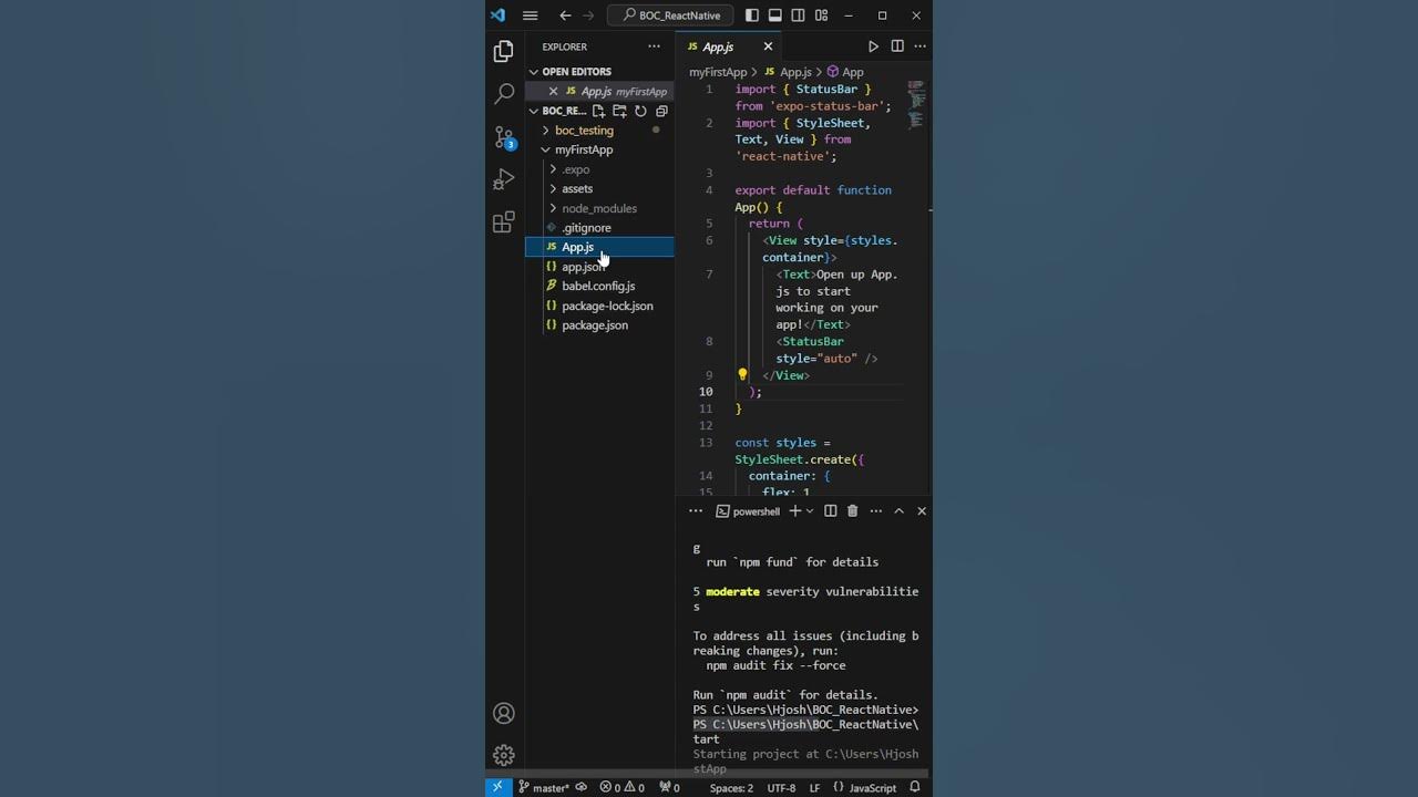 Build Your First Mobile App React Native Expo Setup Programming Reactnativeexpo