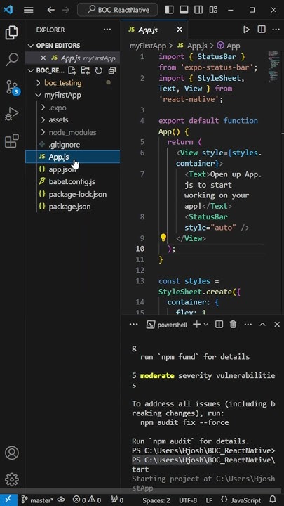 Build Your First Mobile App React Native Expo Setup Programming Reactnativeexpo