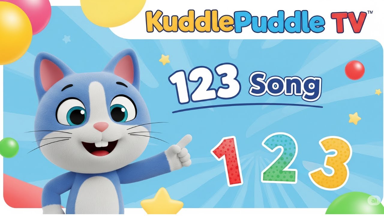 123 Educational Song Nursery Rhyme - KuddlePuddleTV - YouTube
