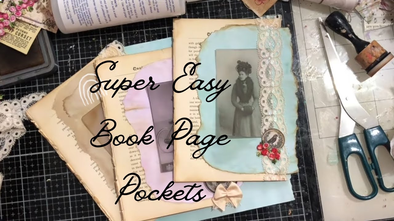 Simple Book Page Pockets - it Doesn’t get any Easier than these - YouTube