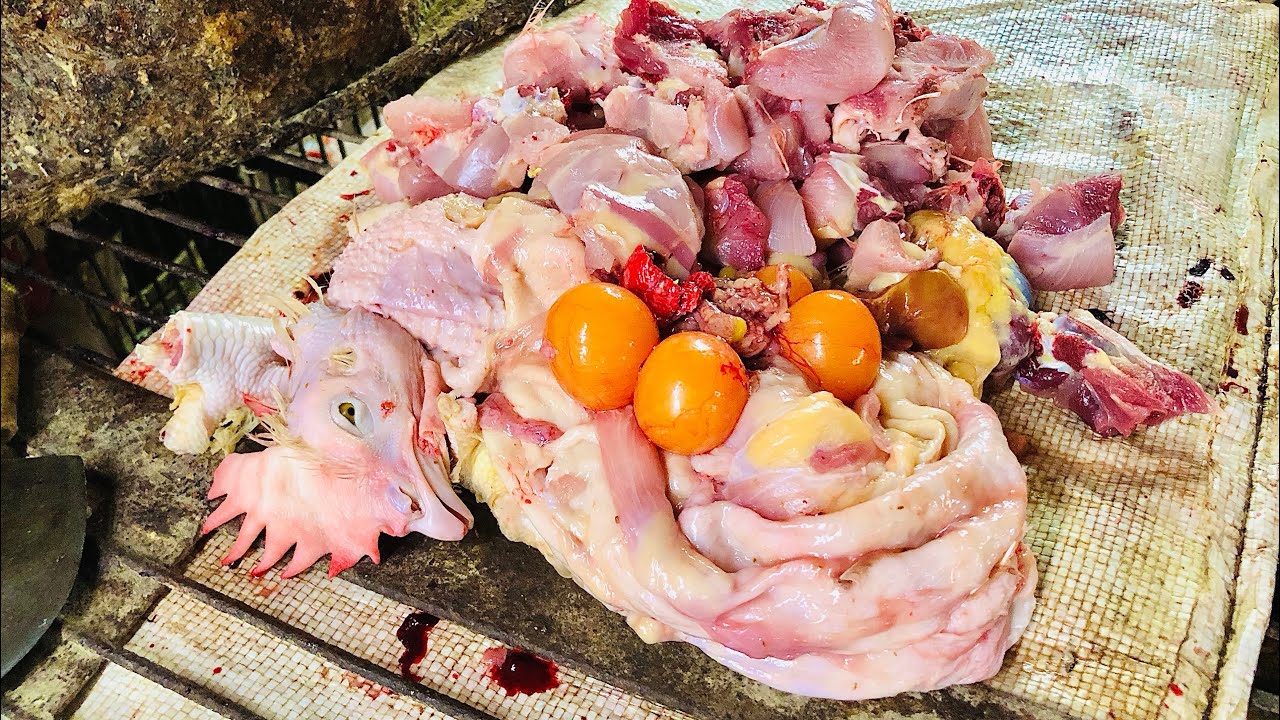 New style chicken cutting skills || Big chicken cutting skills by ...