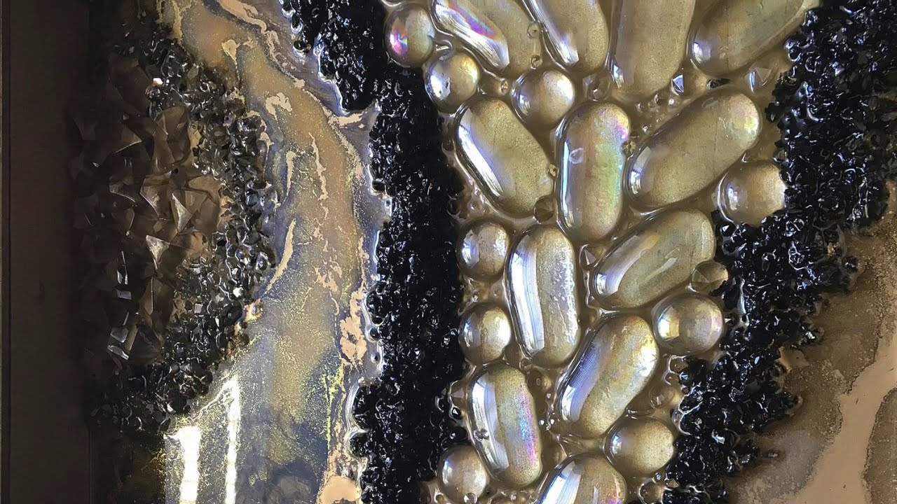 Geode Style - Epoxy Resin in a Shadow Box - YouTube