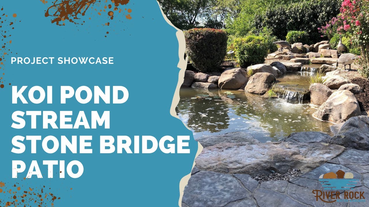 Koi Pond With Stream and Bridge | Water Gardening | Arkansas Pond ...