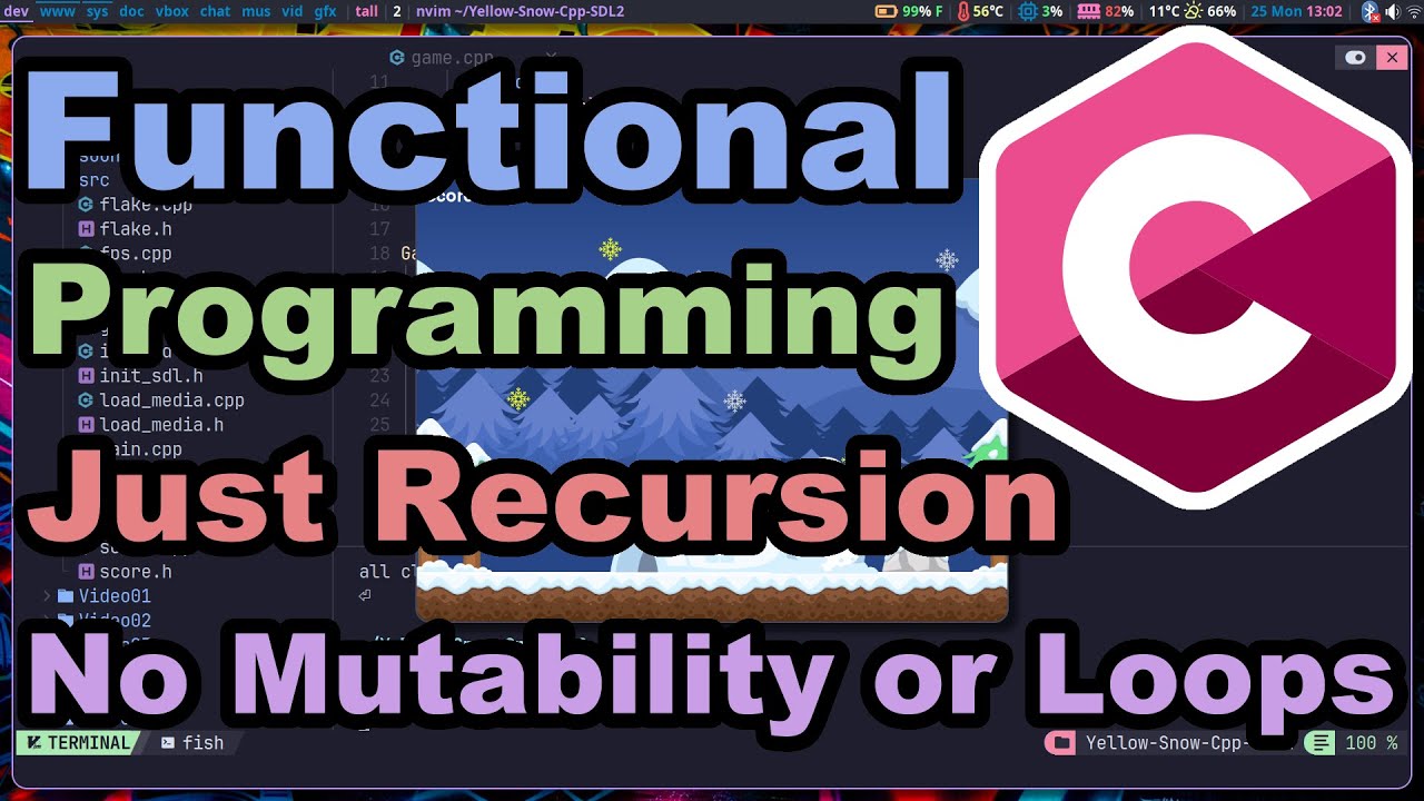 C but Functional? No loops or Mutability. - YouTube