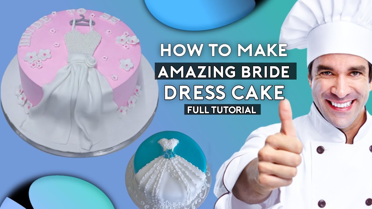 How To Make Amazing Bride dress Cake full tutorial - YouTube