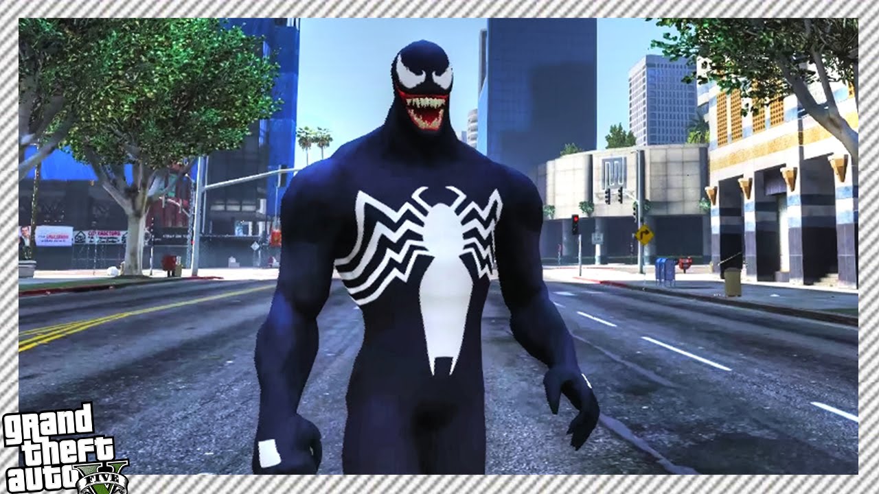 GTA 5 Mods - 'VENOM' Spiderman Mod!! w/ REAL WEB SHOOTING (GTA 5 Venom ...