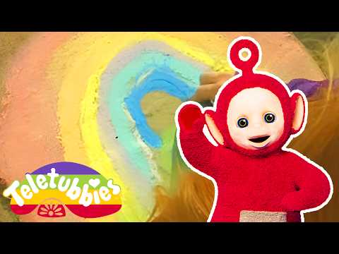 Teletubbies Classic | Outdoor Art Drawing Rainbows With Chalk | 1 HOUR Compilation for Kids