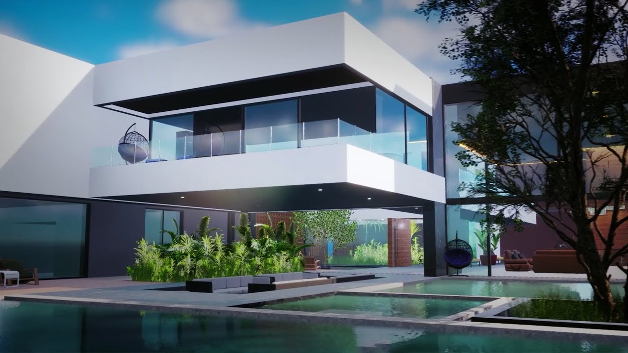 MODERN HOME - 3D VISUALIZATION - Unreal Engine - YouTube