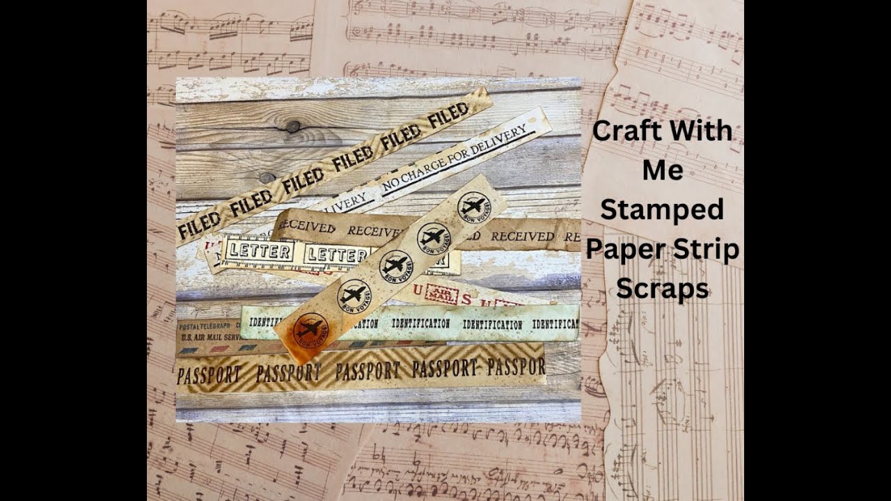 Craft With Me Stamped Scrap Strips - YouTube
