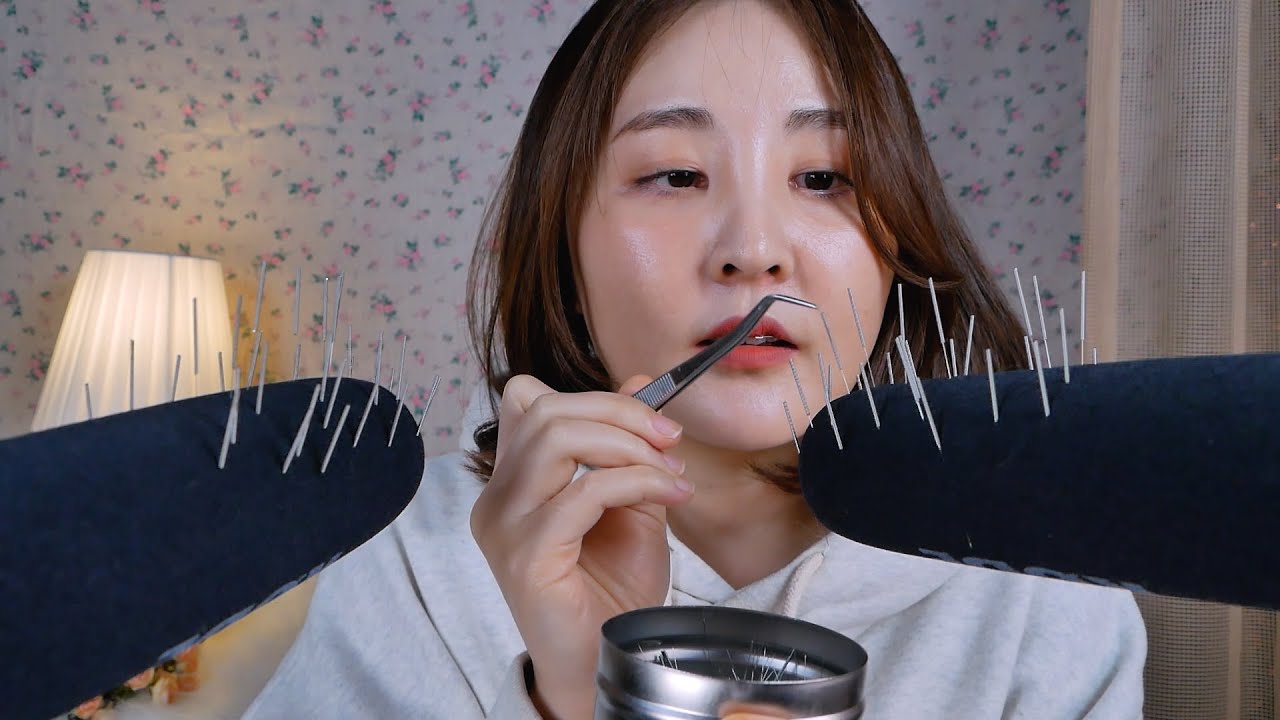 오랜만에 수면침 맞고 기절하시죠 🌛 herbal acupuncture ASMR - YouTube