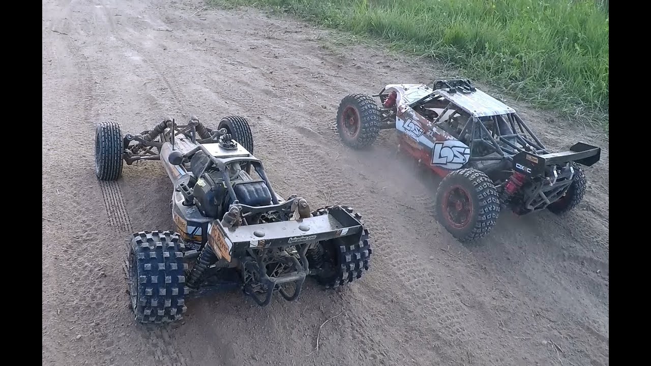 Бензиновые модели. HPI Baja 5B vs Losi DBXL - YouTube