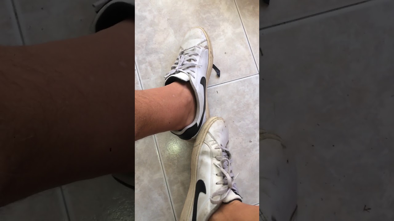 Nike sockless sneakers Shoeplay fetish trash sneakers Boy Smelly abused ...