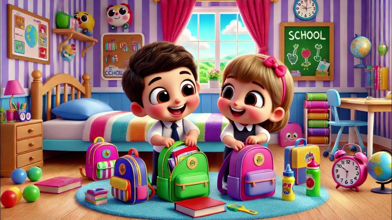 "Pack Your Bag for School 🎒📚 | A Fun Back-to-School | Nursery Rhymes ...