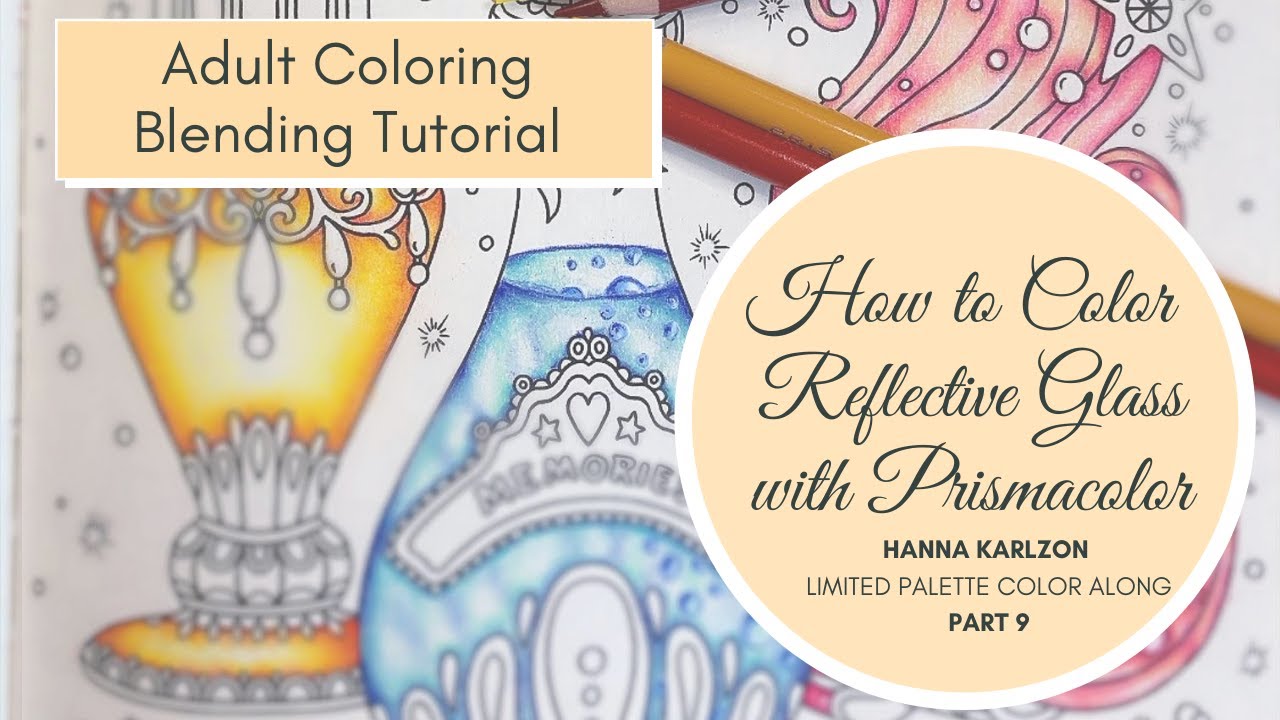How to Color Glass Using the Natural White of the Coloring Page | Hanna ...