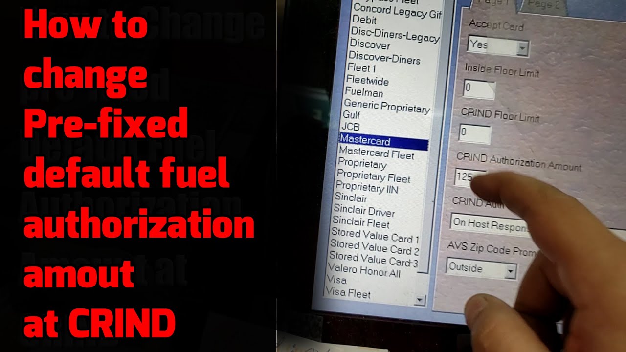 CRIND Authorization Limit Setup/#How to Change Card Authorized Amount ...