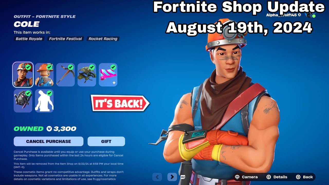 Fortnite: Item Shop Review [August 19th, 2024] (Fortnite Chapter 5) New ...