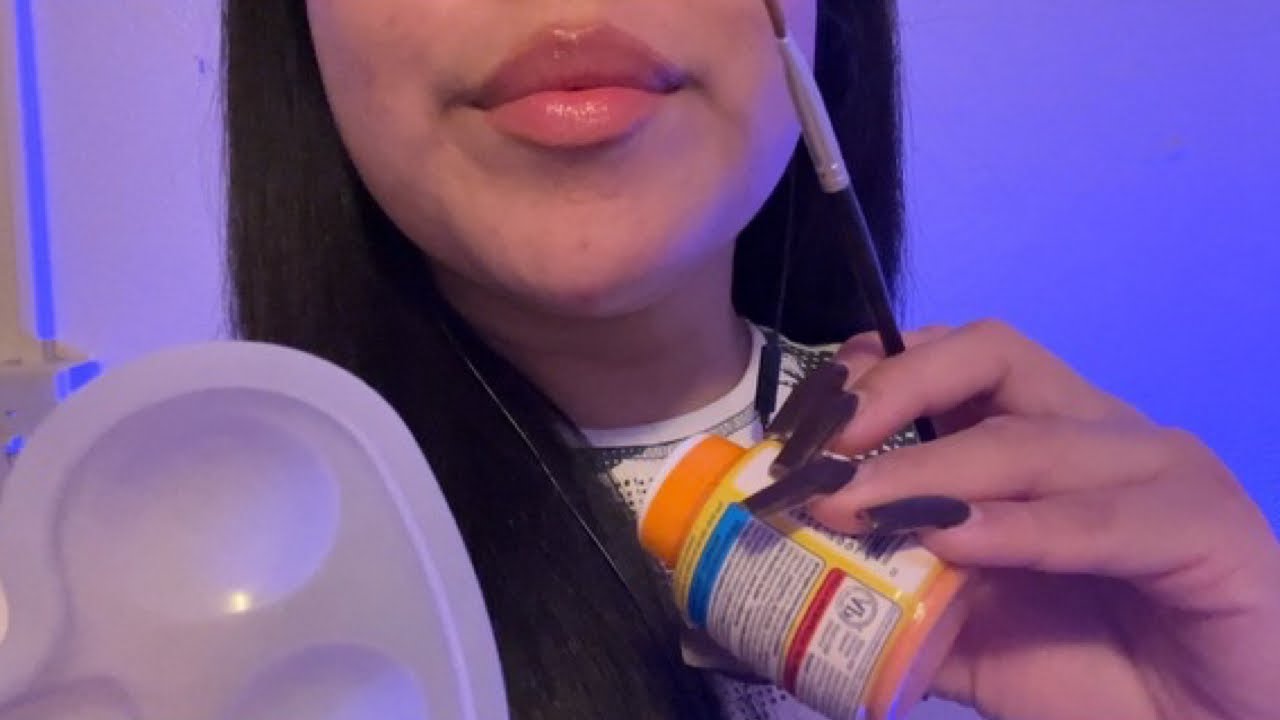 ASMR Halloween Face Paint/Makeup For A Halloween Party 🎃💄 - YouTube