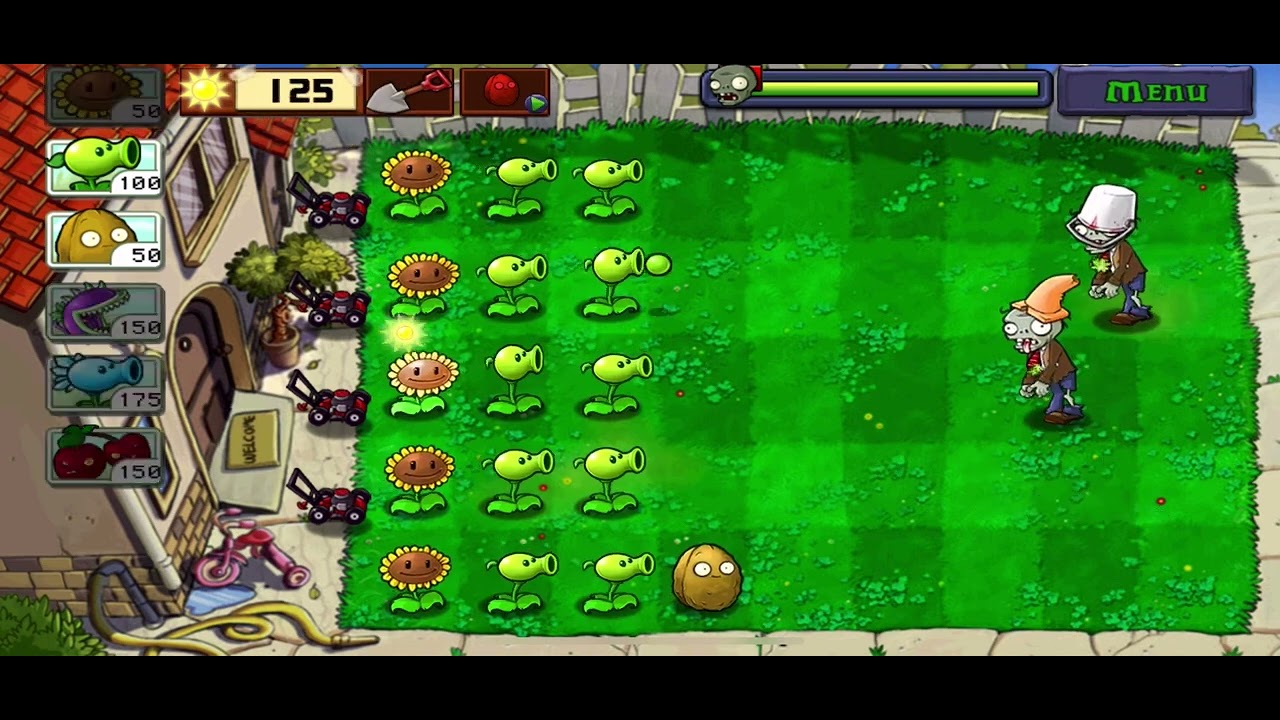 Plants vs zombies level 8 complete huge damage wave #pvz #Jbdgw2 - YouTube