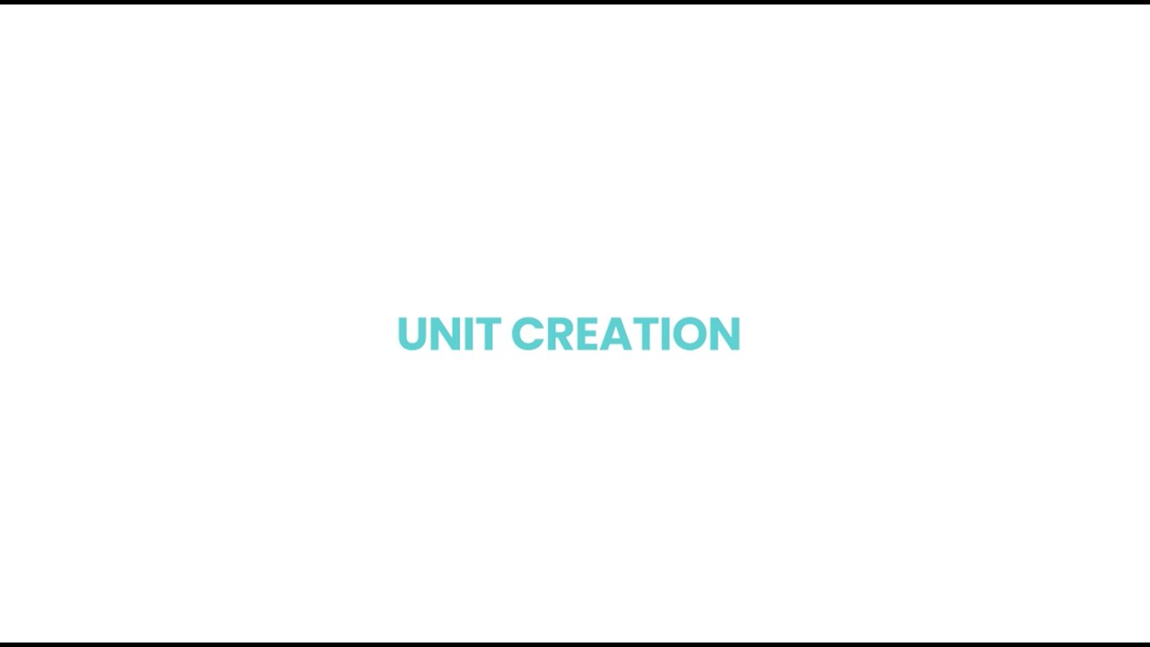UNIT CREATION - ENGLISH - YouTube