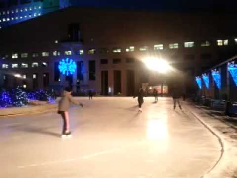 Ice rink skating at Beautiful Mississauga celebration square. - YouTube