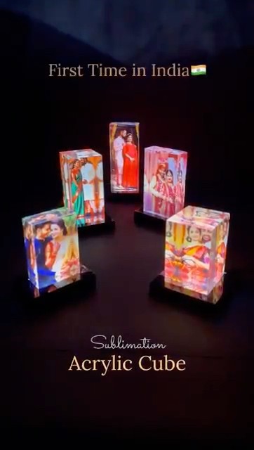 SUBLIMATION LED ACRYLIC CRYSTAL CUBE 3D #sublimation # ...