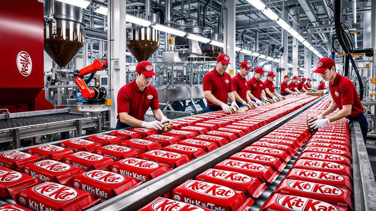 How KitKat Are Made In a Factory | See How They Make 8 Million Bars ...