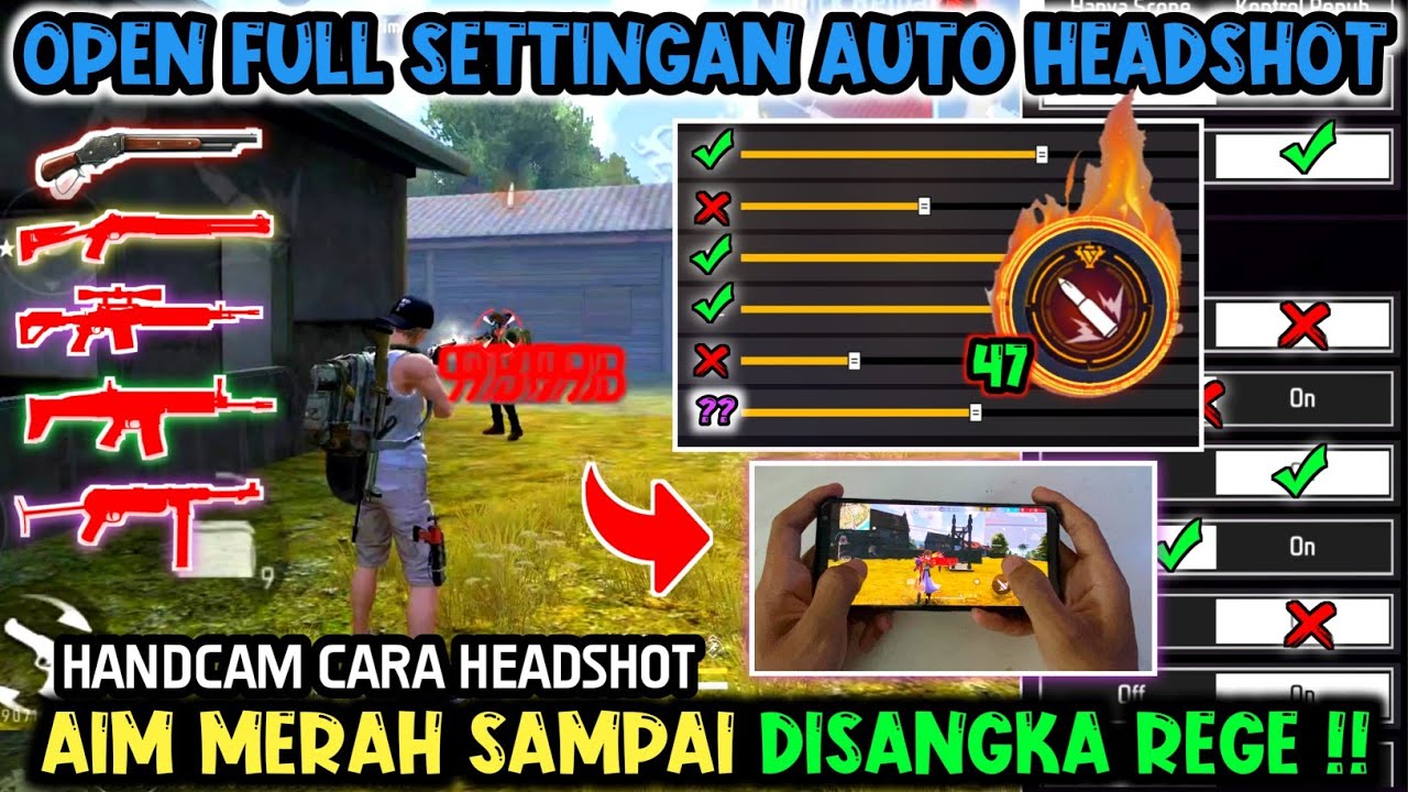 100% AUTO HEADSHOT SEMUA HP⚙️📲 CARA SETTING SENSITIVITAS FF AUTO HEADSHOT & SETTING KONTROL ...