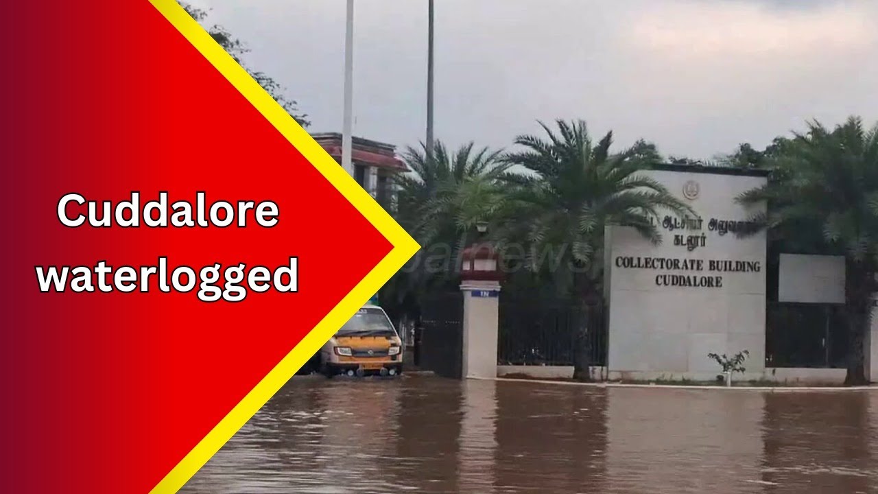 Massive water-logging & flooding around Cuddalore District Collectorate ...