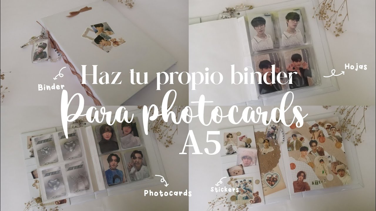Haz tu propio binder para photocards de 4 espacios y decóralo - YouTube