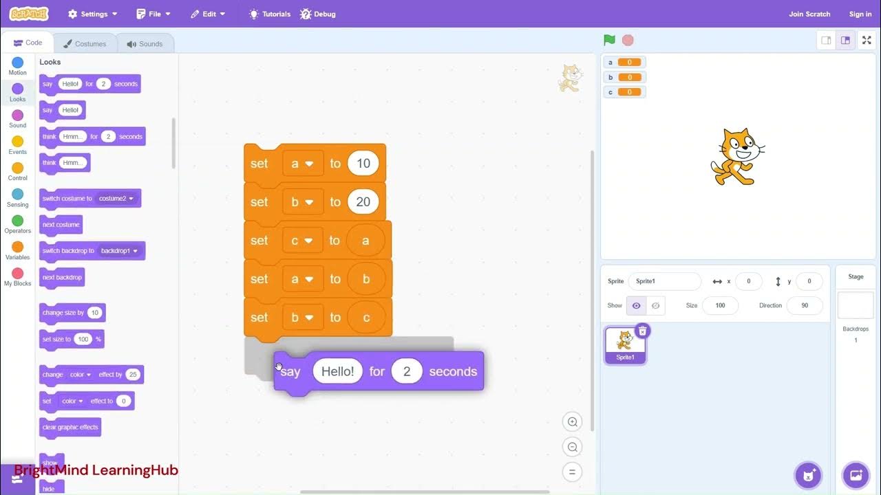 How to Swap Two Variables in Scratch Using a Temporary Variable | Easy ...