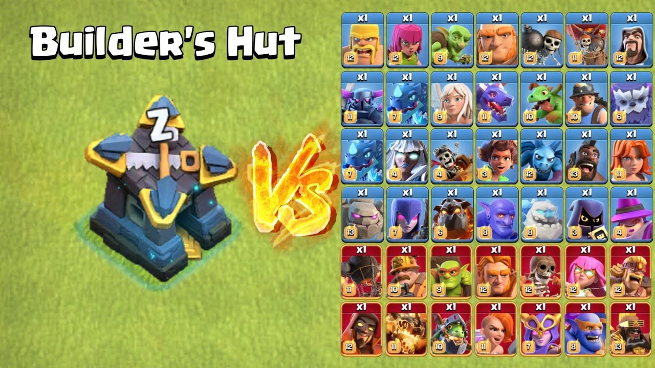 *Max* Builder's Hut vs Every Single Max Troops | Clash Of Clans - YouTube