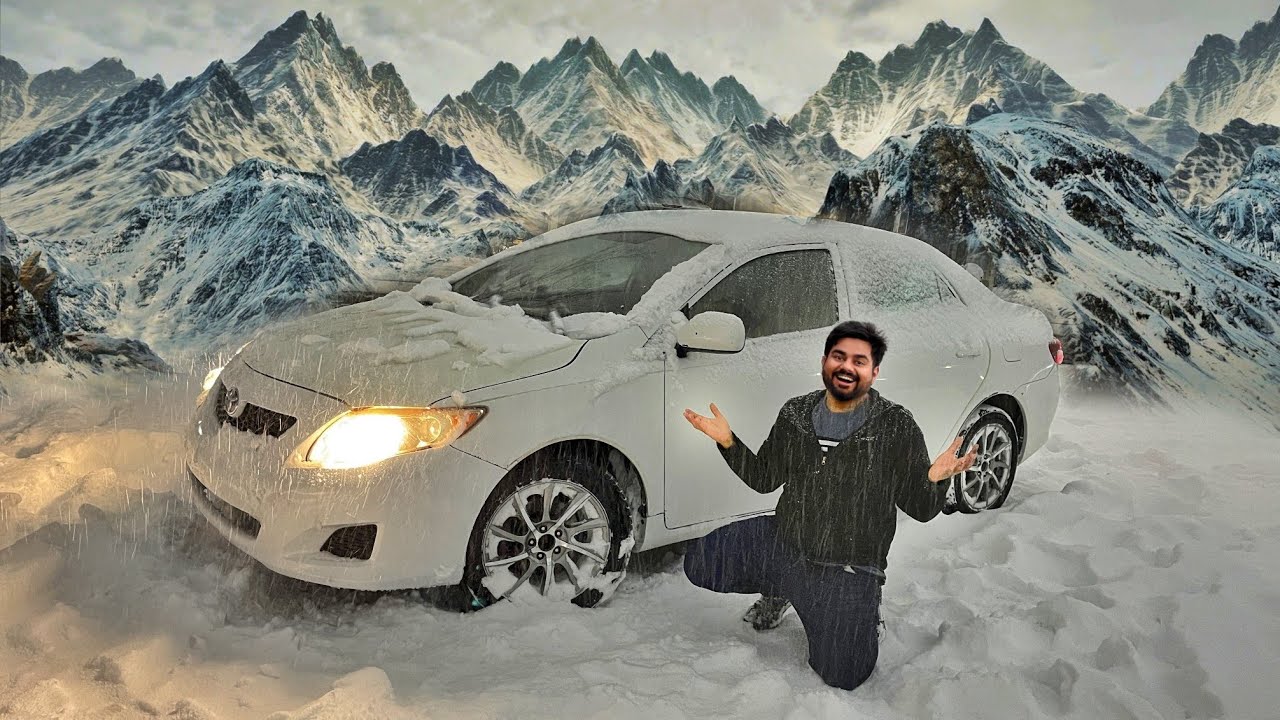 We Stuck In Snow | First snow of my life in America - YouTube